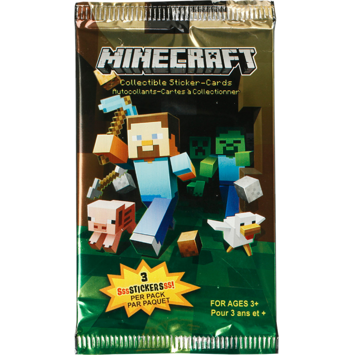 MINECRAFT TRADING CARDS COLLECTIBLE STICKER PACK